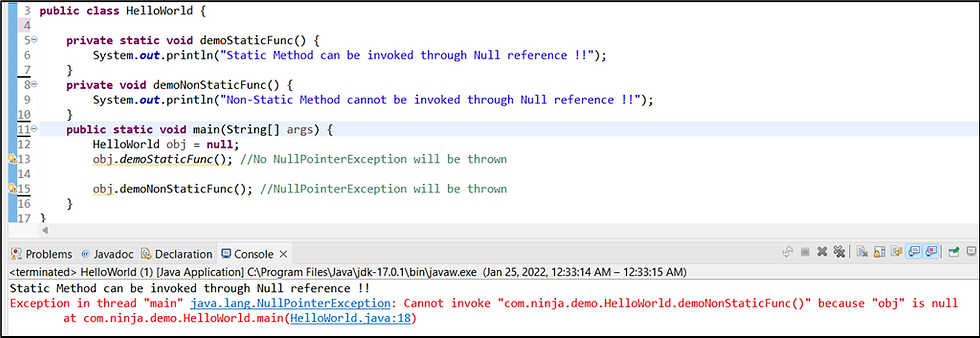 Importance Of ‘null In Java